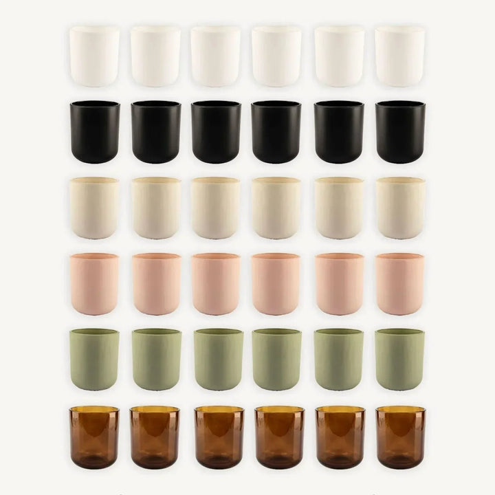 Timma-10 oz Colored Frosted Candle Jar – Rama Candles